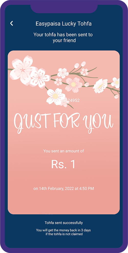 Send Tohfa to your loved ones | easypaisa Tohfa