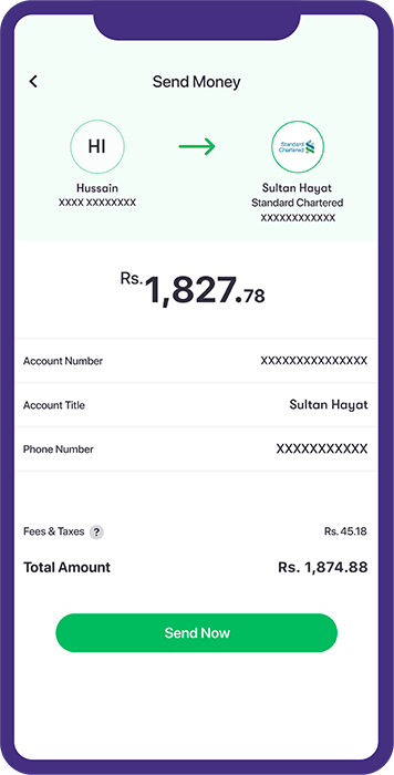 Transfer money to any bank account with easypaisa