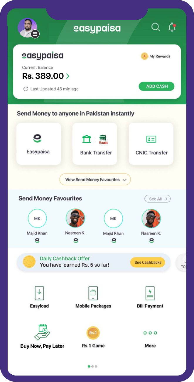 Recharge easyload with zero balance – easypaisa