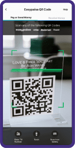 Send and receive money with QR - easypaisa