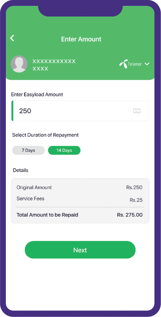 Recharge easyload with zero balance – easypaisa