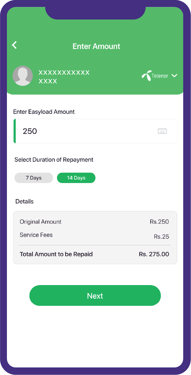 Recharge easyload with zero balance – easypaisa