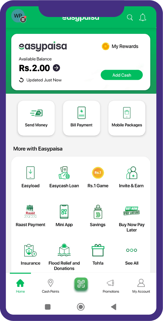 Transfer money to any bank account with easypaisa