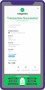Transfer money to any bank account with easypaisa